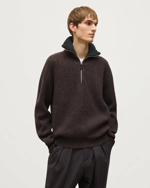 Johnstons Of Elgin Chalmers Lambswool Half-zip Jumper