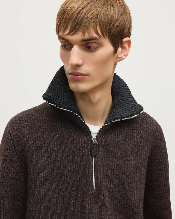 Johnstons Of Elgin Chalmers Lambswool Half-zip Jumper