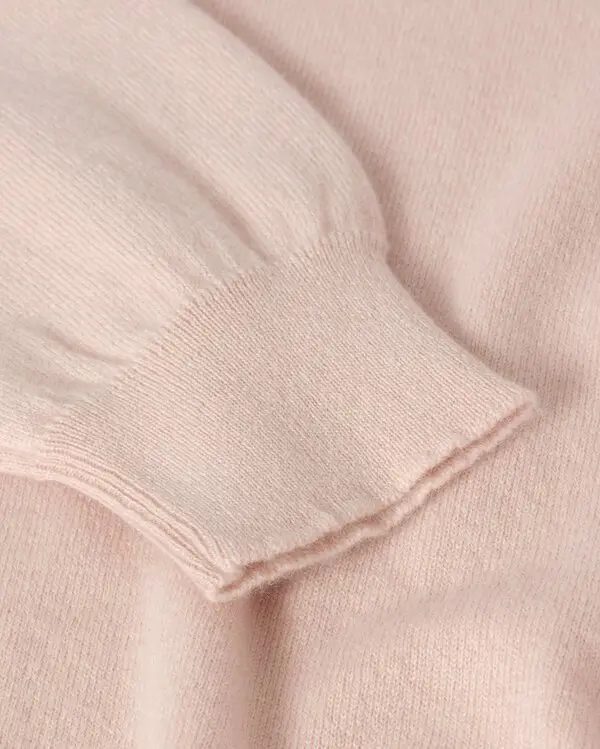 Johnstons Of Elgin Lunan Classic Cashmere Crew Jumper - Pink