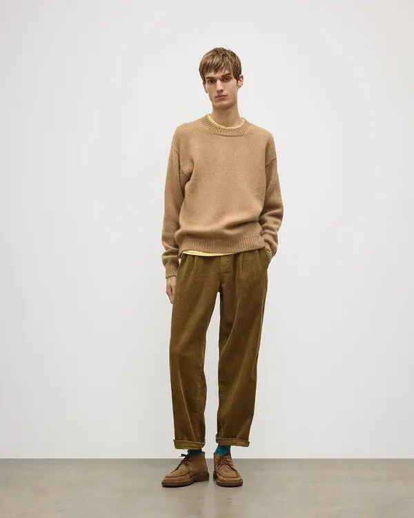 Johnstons Of Elgin Murchison Camel Marble Cashmere & Cotton Jumper