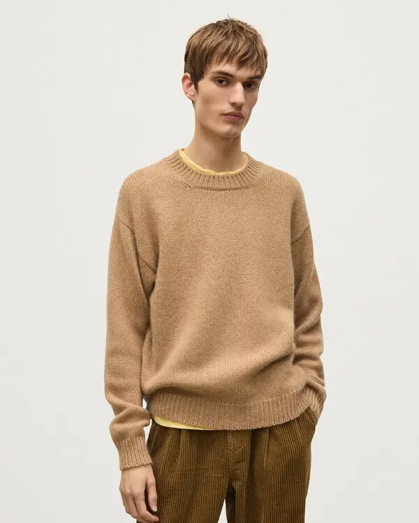 Johnstons Of Elgin Murchison Camel Marble Cashmere & Cotton Jumper