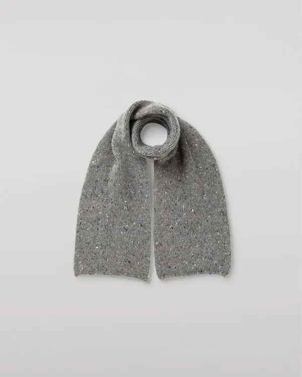 Johnstons Of Elgin Tiree Donegal Cashmere Scarf - Grey