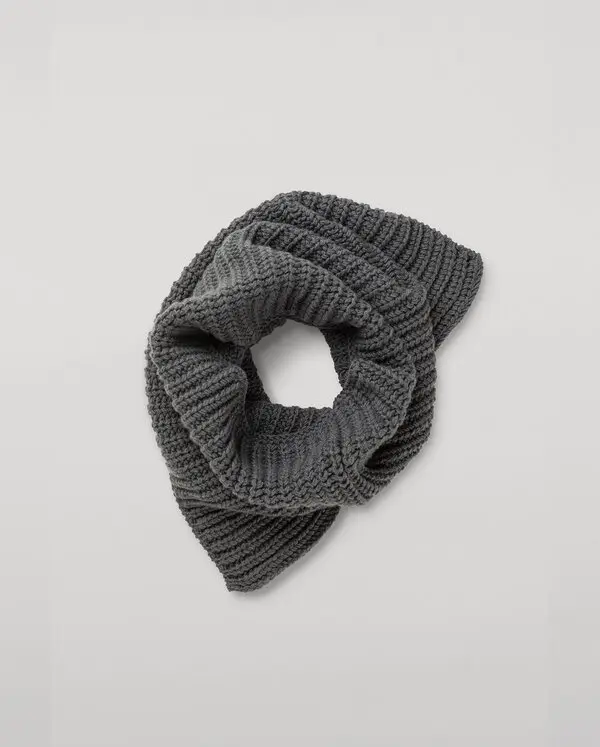 Johnstons Of Elgin Cowie Rib Cashmere Snood - Grey