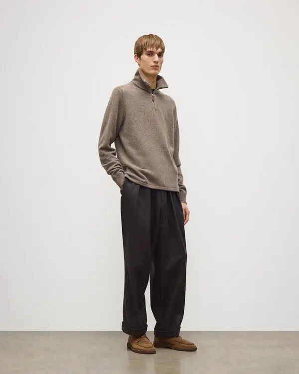 Johnstons Of Elgin Tweel Cashmere Half-zip Jumper