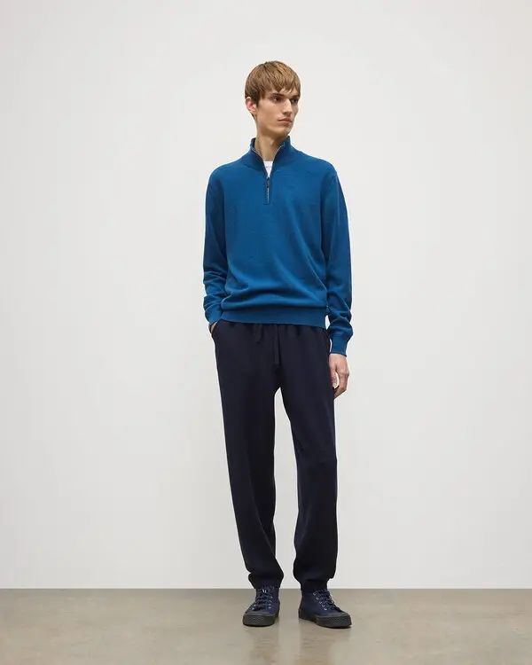 Johnstons Of Elgin Reuben Cashmere Zip Neck Jumper