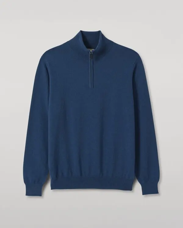Johnstons Of Elgin Reuben Cashmere Zip Neck Jumper