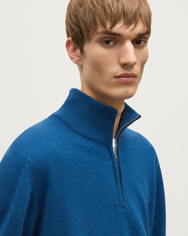 Johnstons Of Elgin Reuben Cashmere Zip Neck Jumper
