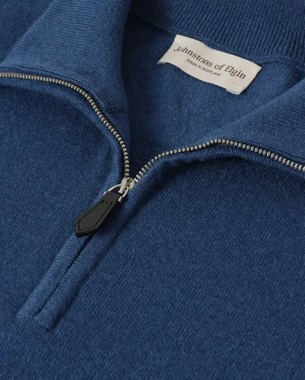 Johnstons Of Elgin Reuben Cashmere Zip Neck Jumper
