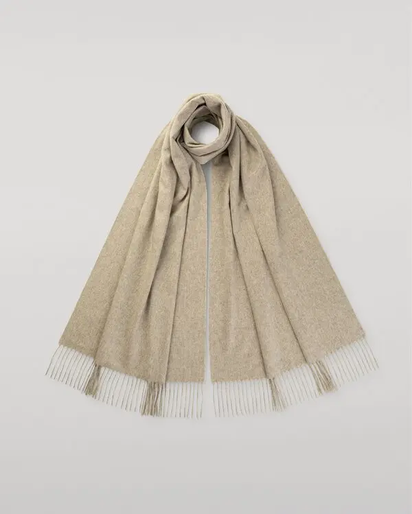 Johnstons Of Elgin Recycled Cashmere Scarf - Grey