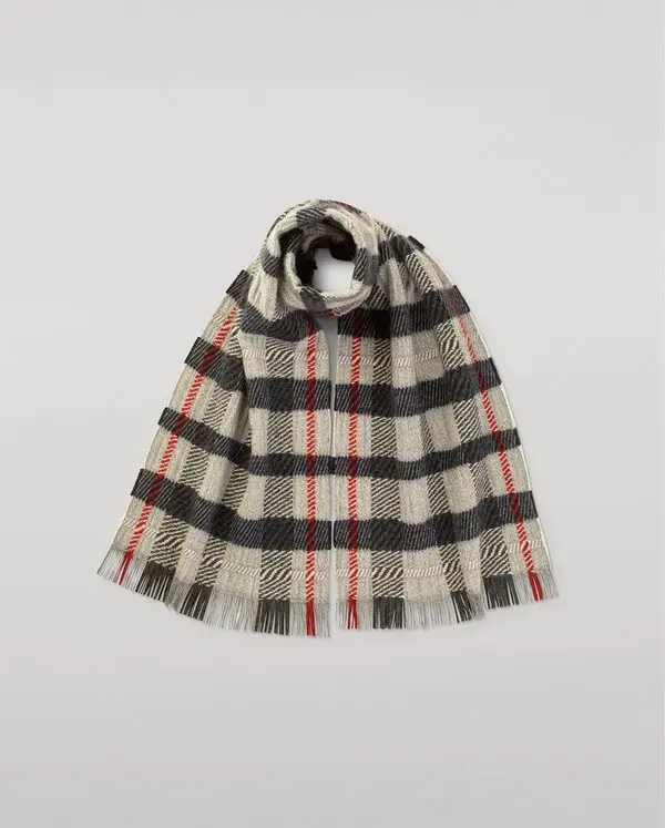Johnstons Of Elgin Crowe Silver Cashmere Scarf - Grey