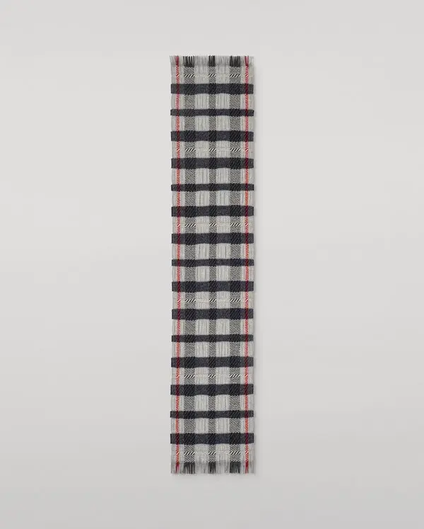 Johnstons Of Elgin Crowe Silver Cashmere Scarf