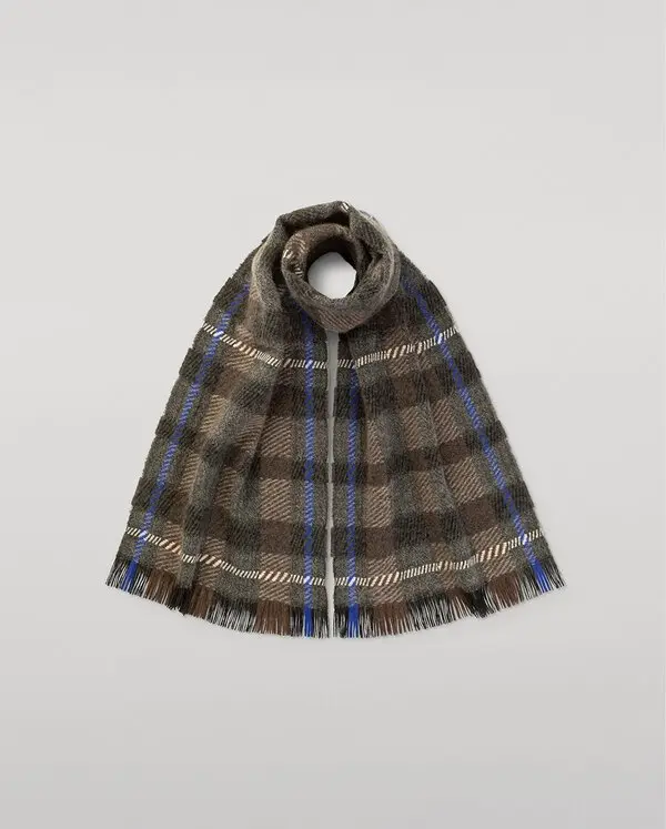 Johnstons Of Elgin Crowe Charcoal Cashmere Scarf - Grey