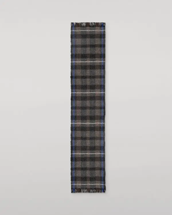 Johnstons Of Elgin Crowe Charcoal Cashmere Scarf