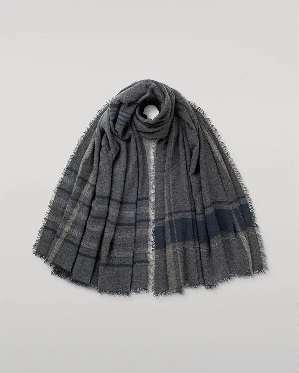 Johnstons Of Elgin Gullane Dark Cashmere Stole - Multi