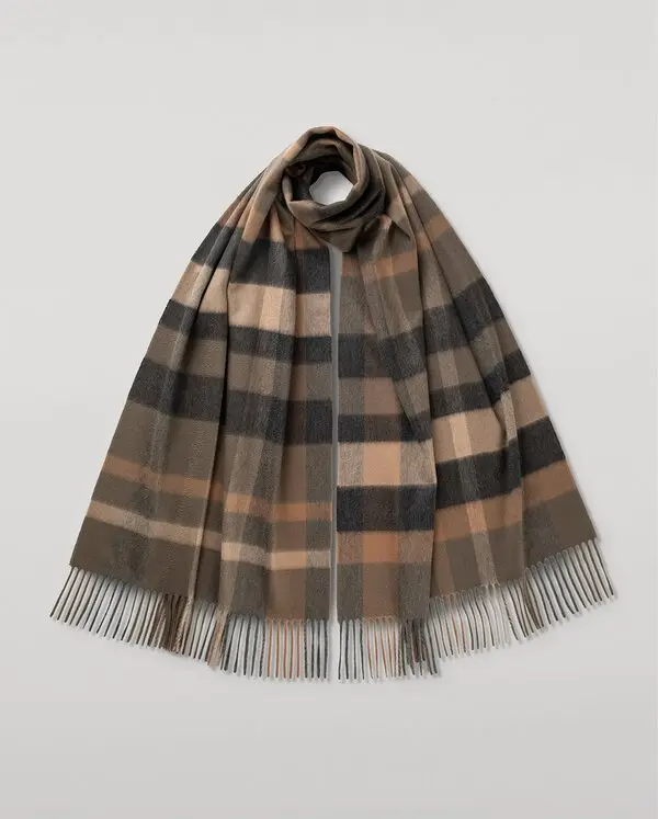 Johnstons Of Elgin Tantallon Cashmere Scarf - Brown