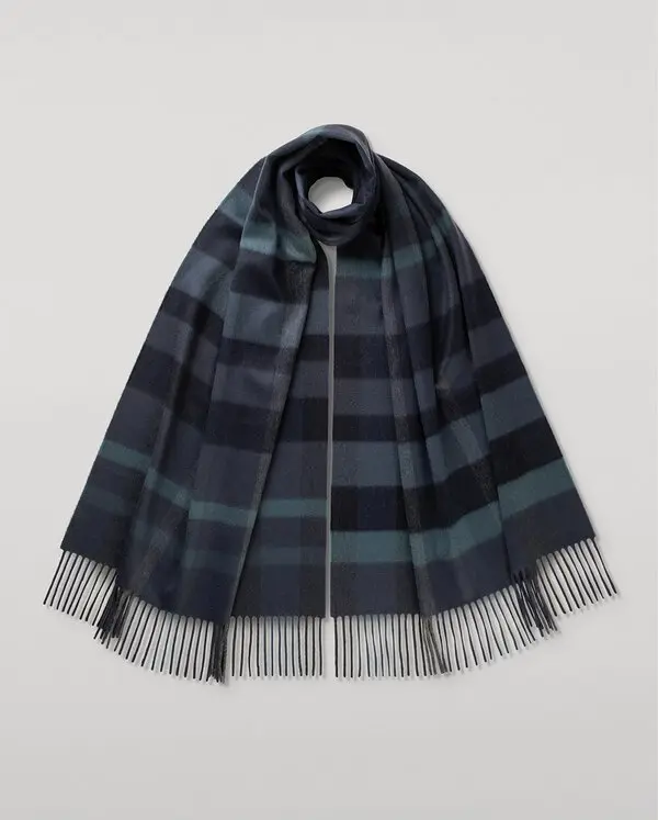 Johnstons Of Elgin Tantallon Cashmere Scarf - Blue