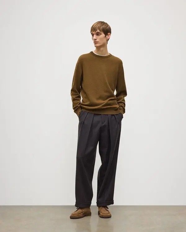 Johnstons Of Elgin Reuben 2-ply Cashmere Crew Neck Jumper - Green