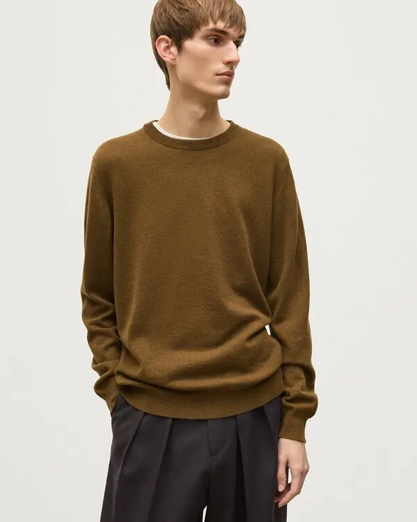 Johnstons Of Elgin Reuben 2-ply Cashmere Crew Neck Jumper - Green