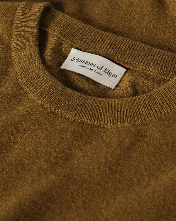 Johnstons Of Elgin Reuben 2-ply Cashmere Crew Neck Jumper - Green