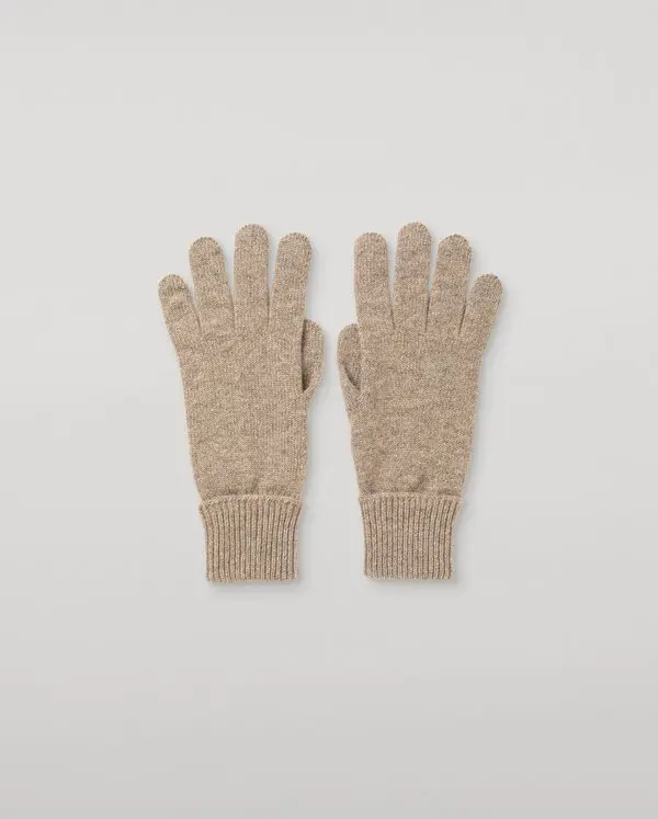 Johnstons Of Elgin Turnback Cuff Cashmere Gloves - Brown