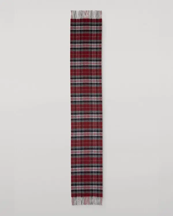 Johnstons Of Elgin Linlithgow Burgundy Cashmere Scarf