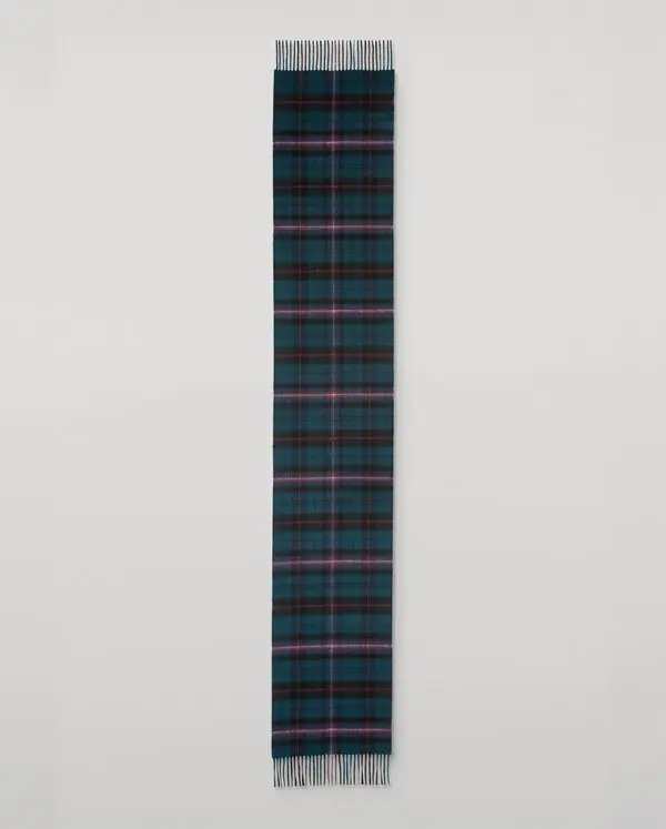 Johnstons Of Elgin Culzean Plaid Bottle Cashmere Scarf - Green
