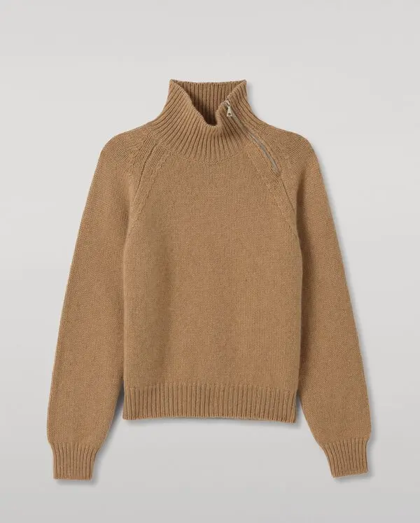 Johnstons Of Elgin Camel Cashmere & Cotton Jumper