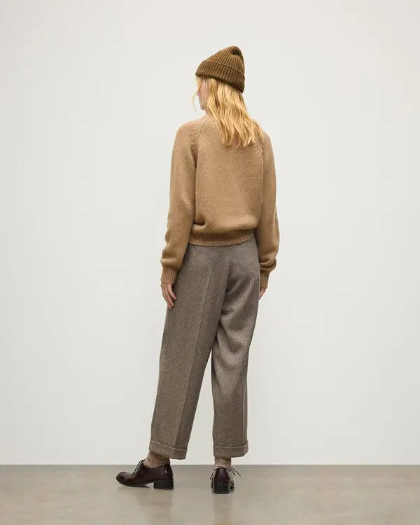 Johnstons Of Elgin Camel Cashmere & Cotton Jumper