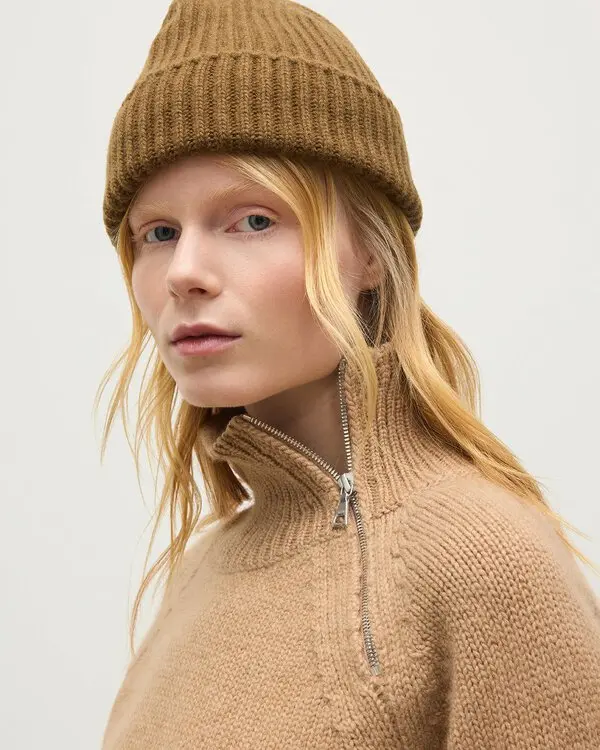 Johnstons Of Elgin Camel Cashmere & Cotton Jumper