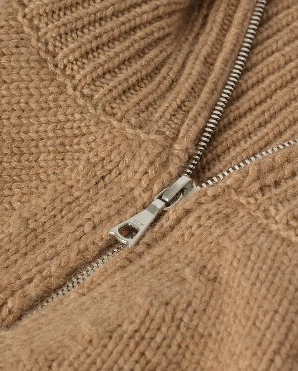 Johnstons Of Elgin Camel Cashmere & Cotton Jumper