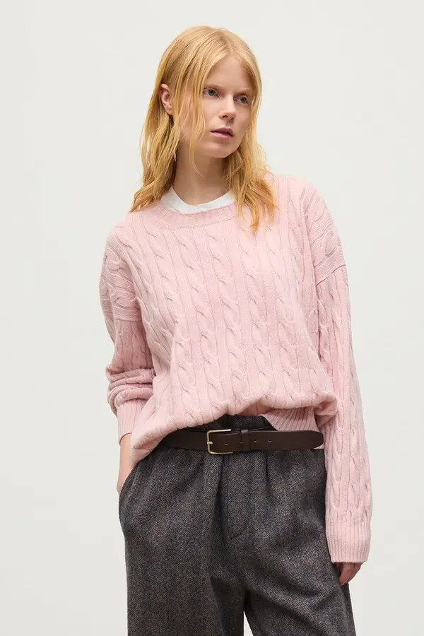 Johnstons Of Elgin Cashmere Cable Knit Jumper