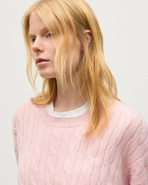 Johnstons Of Elgin Cashmere Cable Knit Jumper