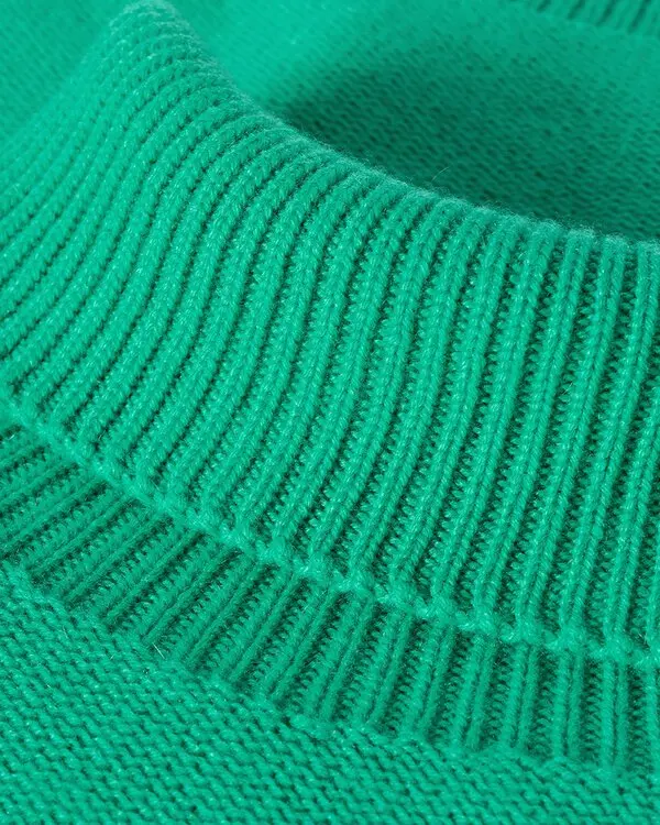 Johnstons Of Elgin Maggie Reverse Stitch Roll Neck Cashmere Jumper - Green