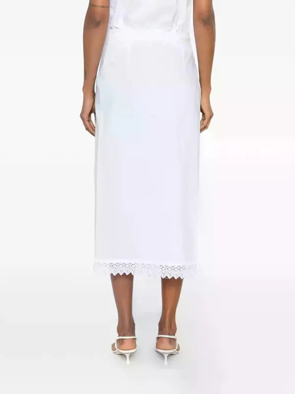 THE NINA STUDIO Lace Detail Midi Skirt