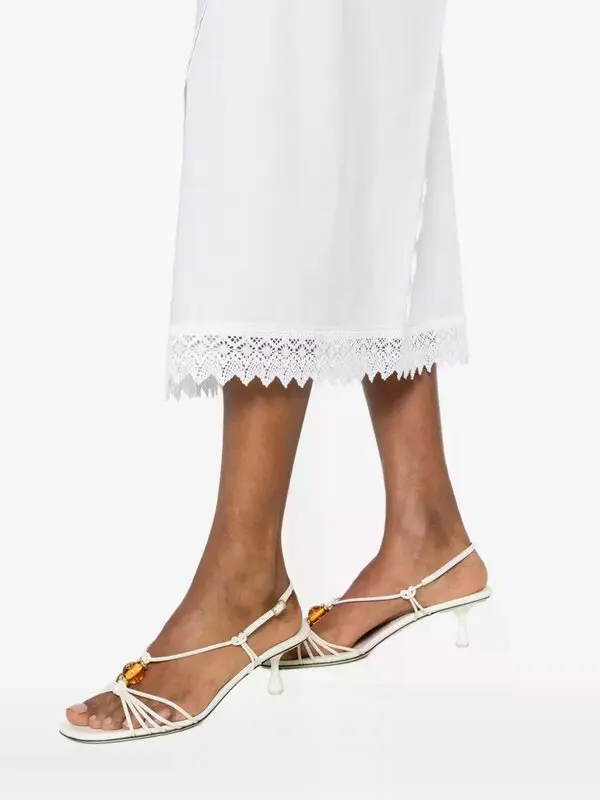 THE NINA STUDIO Lace Detail Midi Skirt