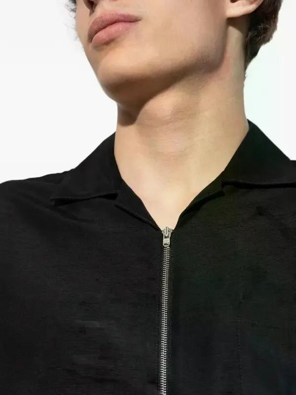 Kenzo Zip-up Logo-embroidered Shirt