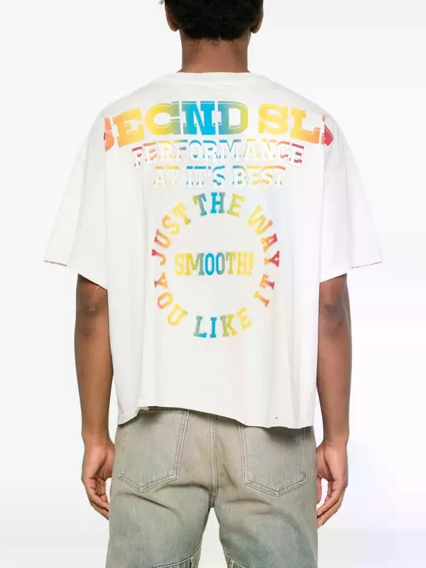 SECND SLF Graphic-print Distressed T-shirt