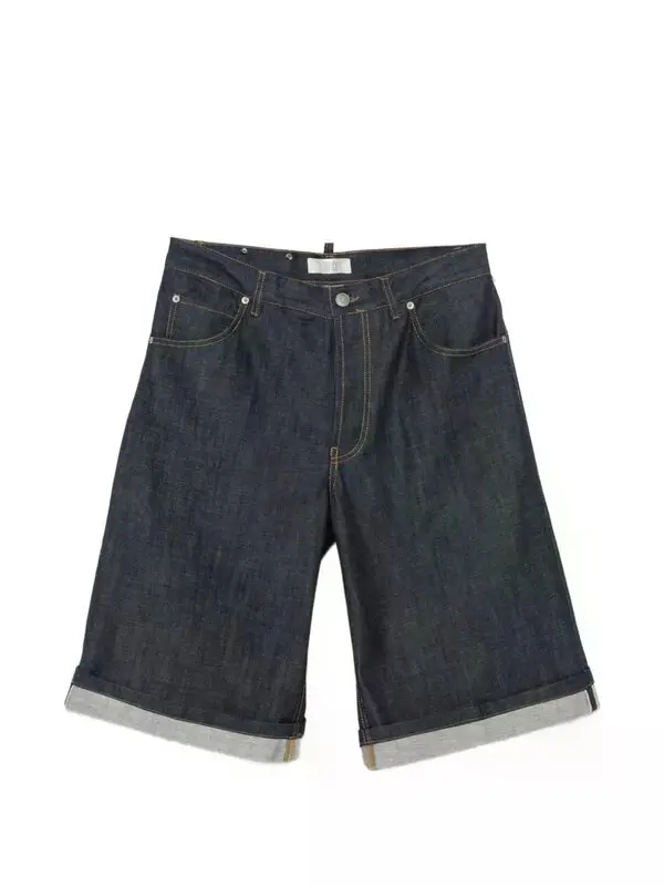 3DICI Denim Turn-up Shorts - Blue