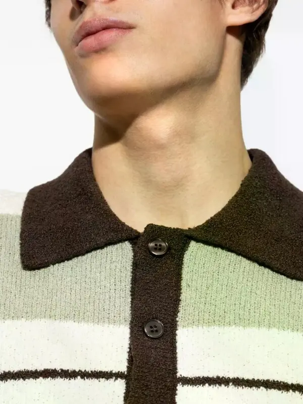 SAMSOE SAMSOE Sapedro Striped Knit Polo Shirt