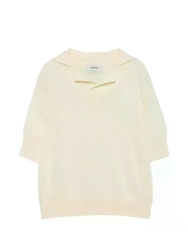 SYSTEM V-neck Short-sleeve Top