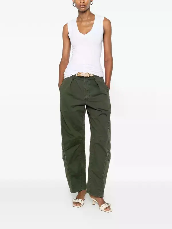 Citizens Of Humanity Flight Pleated Straight Trousers - Green
