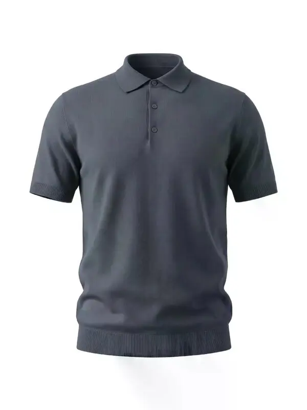 FILIPPO DE LAURENTIIS Short-sleeve Knitted Polo Shirt