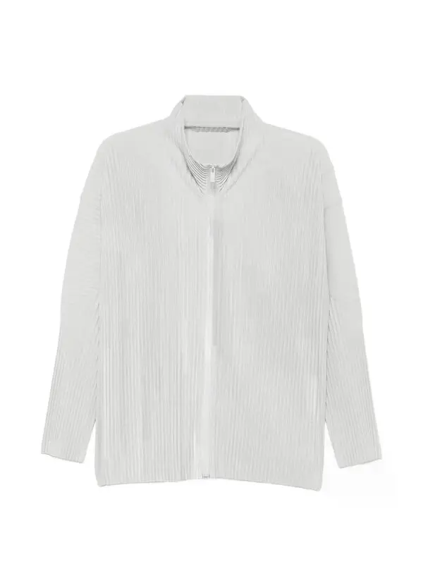 Issey Miyake Plissé Zip-up Shirt - Grey