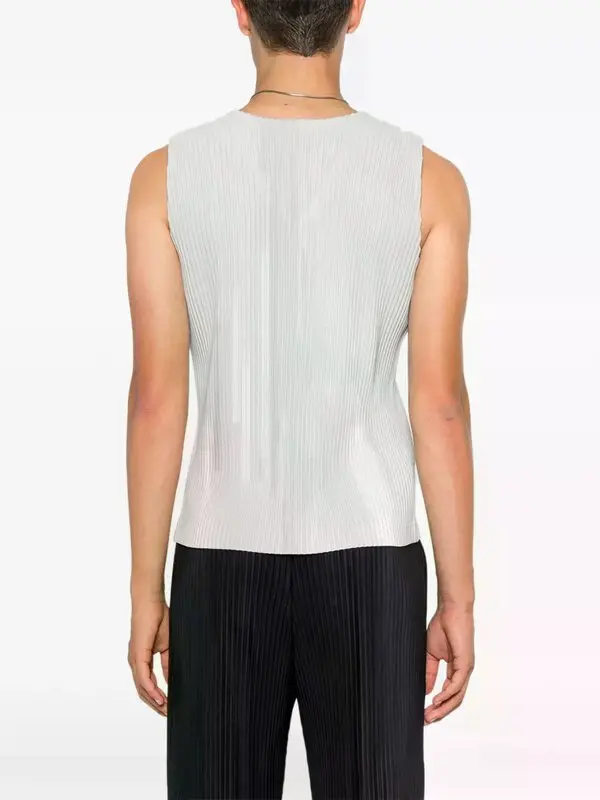 Issey Miyake Plissé V-neck Vest