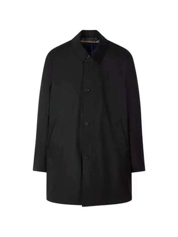 Paul Smith Single-breasted Wool Coat - Black