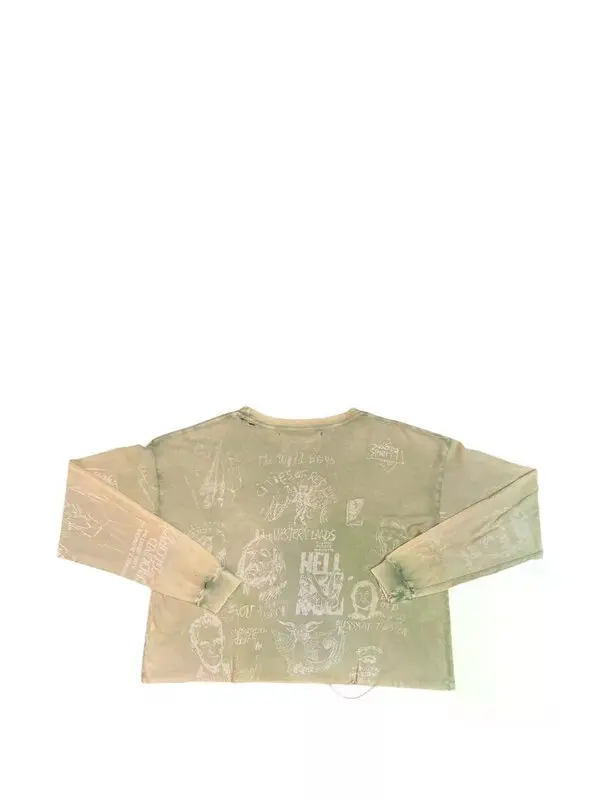 PALY Bethlehem Graphic-print Distressed Long-sleeve T-shirt