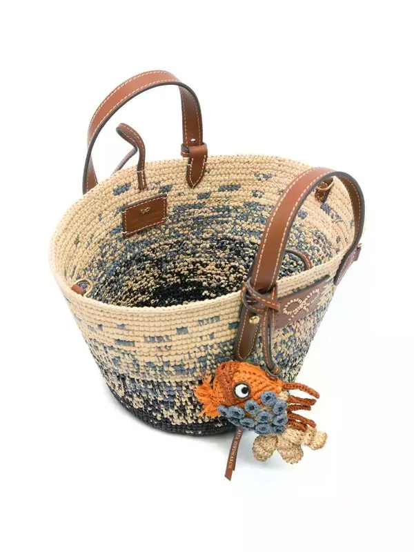 ANYA HINDMARCH Small Woven Tote Bag With Bow Detail