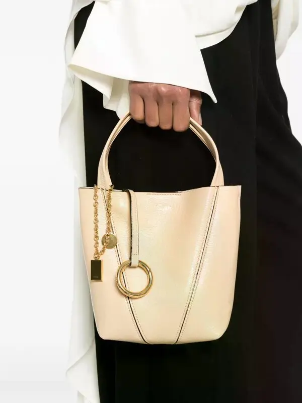 Chloé Ring Detail Leather Tote Bag