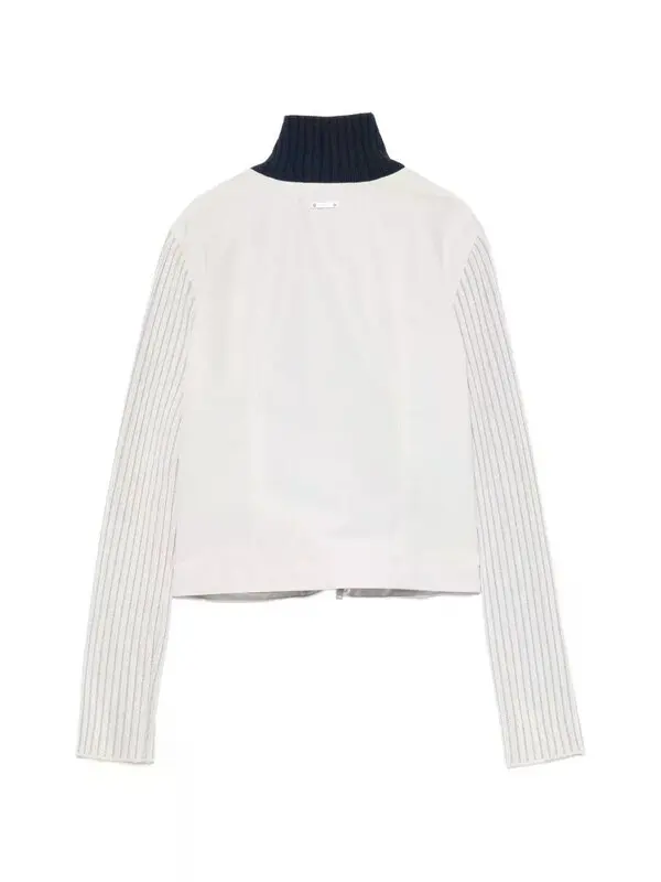 Iceberg Ribbed-knit Panelled Bomber Jacket - Neutrals