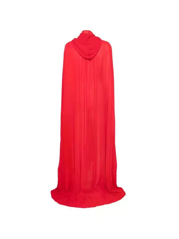 Blumarine Hooded Pussy-bow Cape